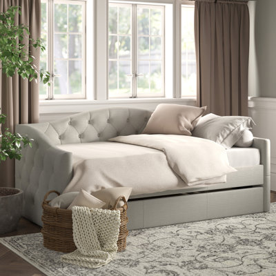 Wildon Home Upholstered Twin Daybed With Trundle Wayfair Canada